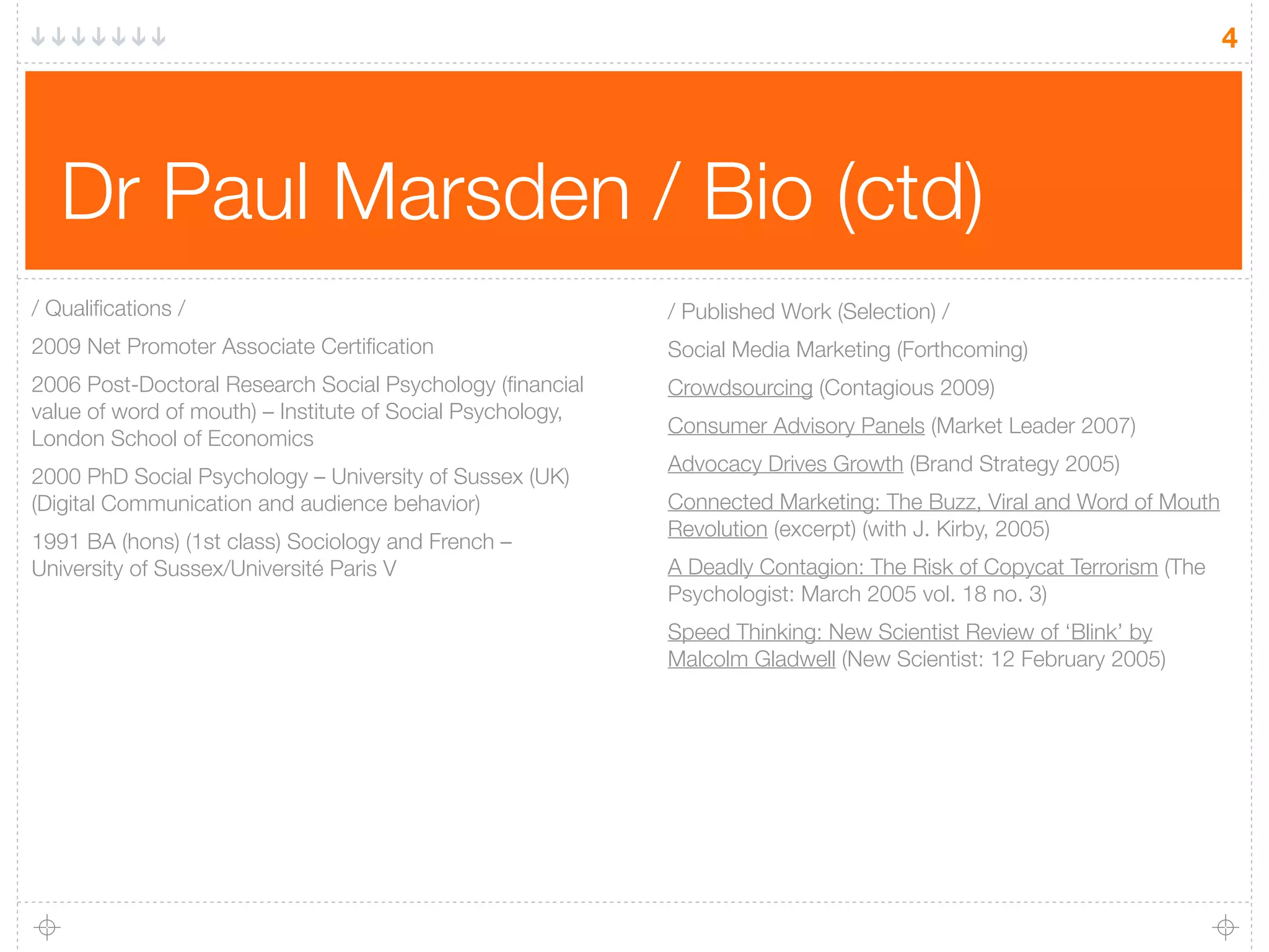 Paul Marsden Pen Portrait | PDF