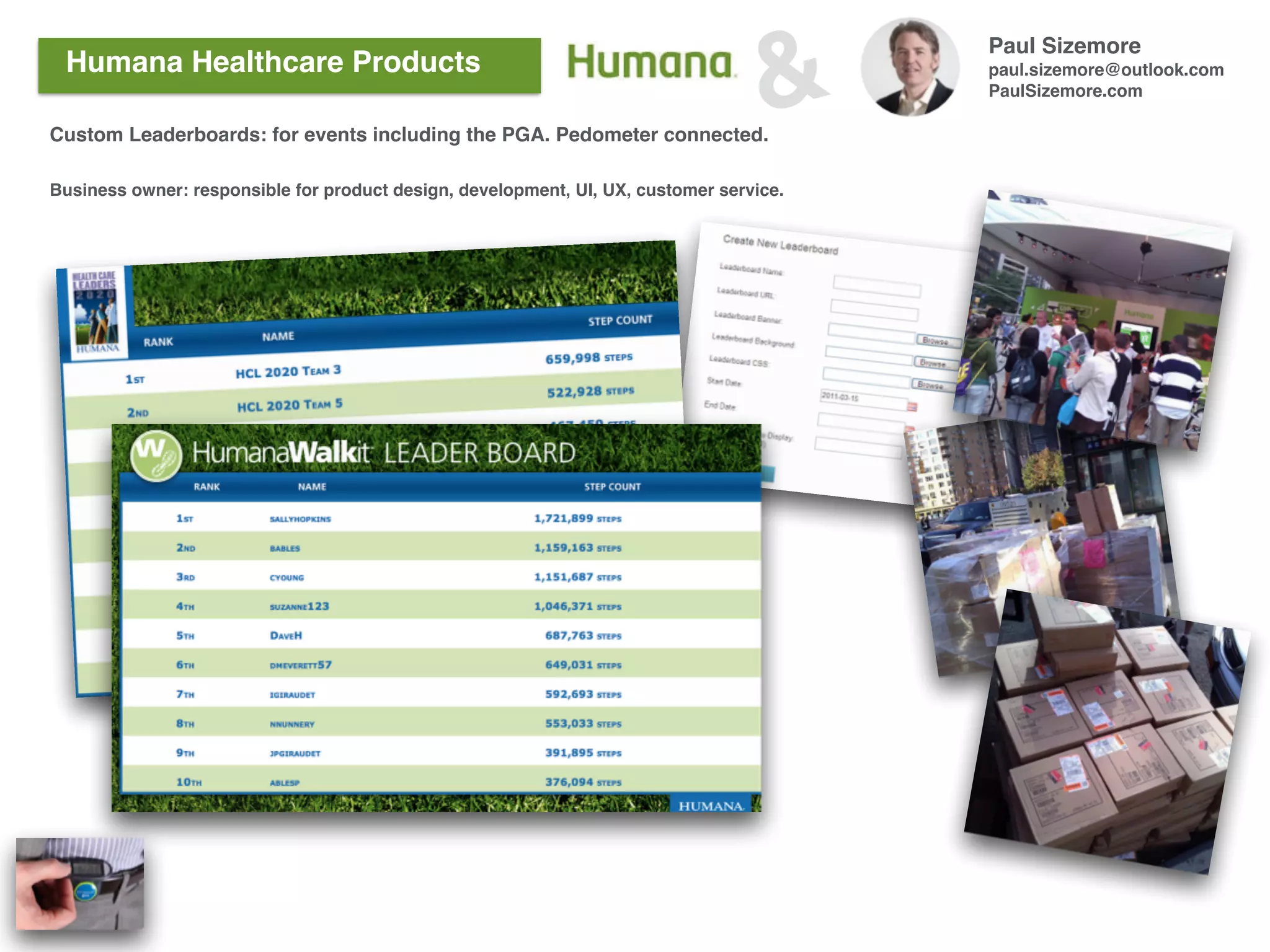 Humana Pedometer Product Portfolio | PPT | Free Download