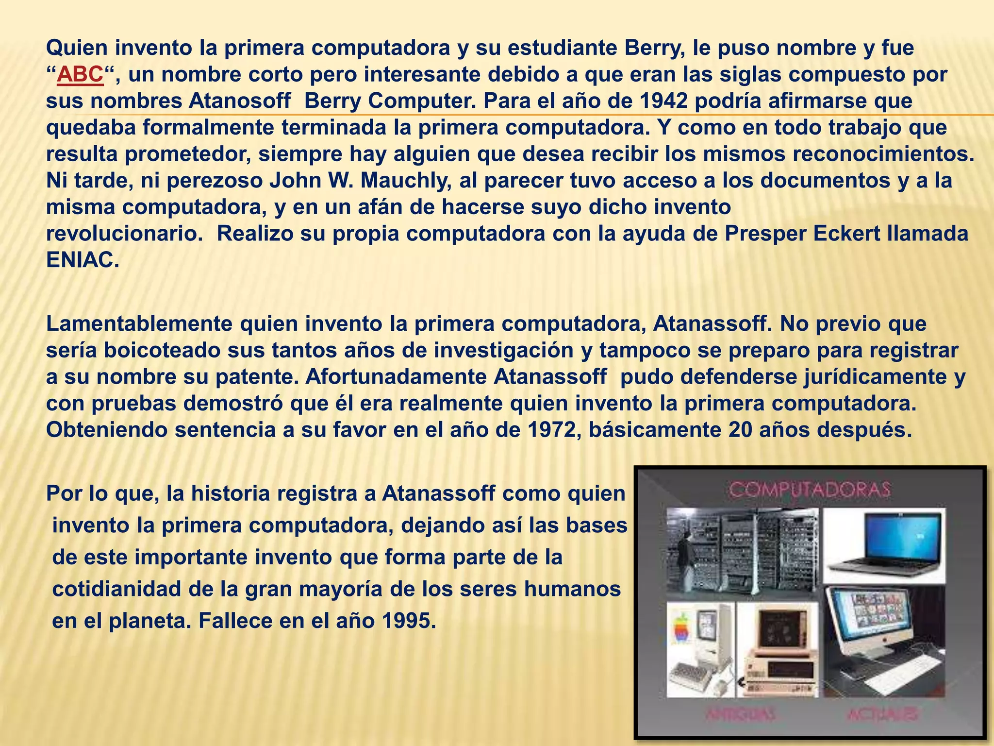 historia de la computadora 9-1 | PPT