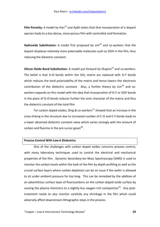 Paul Ahern - Copper/ low-K Interconnect Technology | PDF