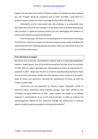 Paul Ahern - Copper/ low-K Interconnect Technology | PDF