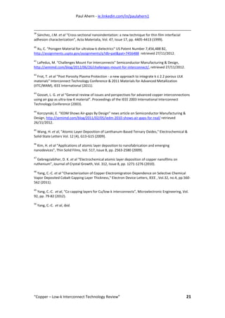 Paul Ahern - Copper/ low-K Interconnect Technology | PDF