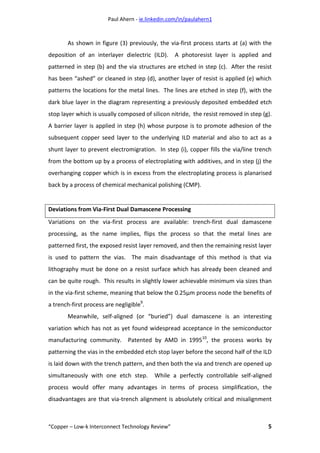 Paul Ahern - Copper/ low-K Interconnect Technology | PDF