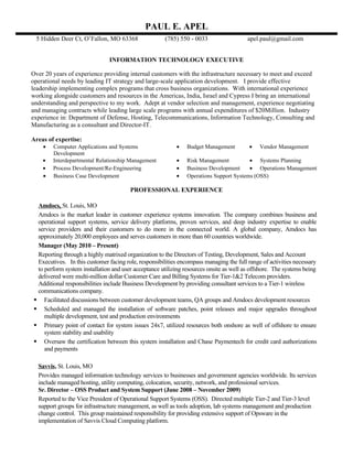 Paul Apel Exec Resume (5) | PDF