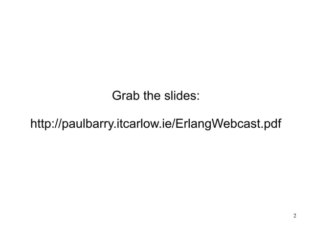 Introduction to Erlang for Python Programmers | PPT