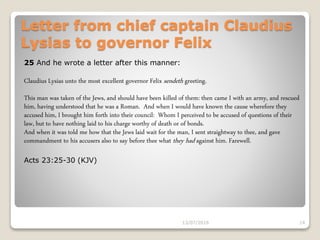 Paul before felix and festus | PPTX