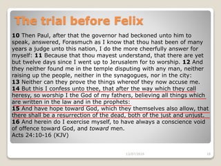 Paul before felix and festus | PPTX