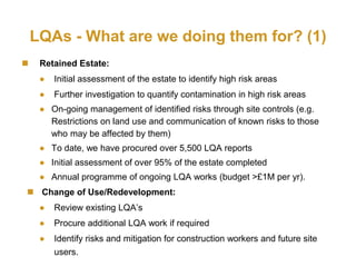 Managing Land Contamination Risks and Liabilities Across A UK wide ...