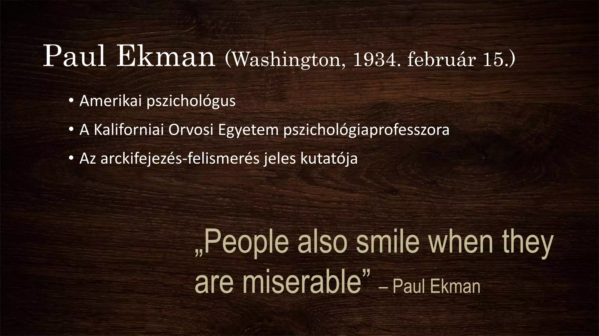 Paul Ekman | PPT | Free Download