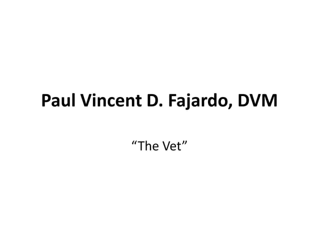 Paul Vincent D Fajardo | PPTX