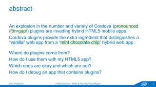 The Power, and Pain, of Cordova Plugins | PPTX | Browsers | Computer Software and Applications