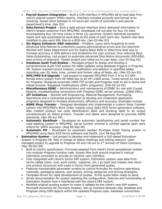 Paul Fry Project Resume | PDF