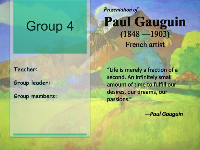 Introduction of Paul Gauguin | PPTX