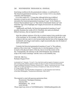 Paul h seely the firmament and the water above | PDF | Christianity ...