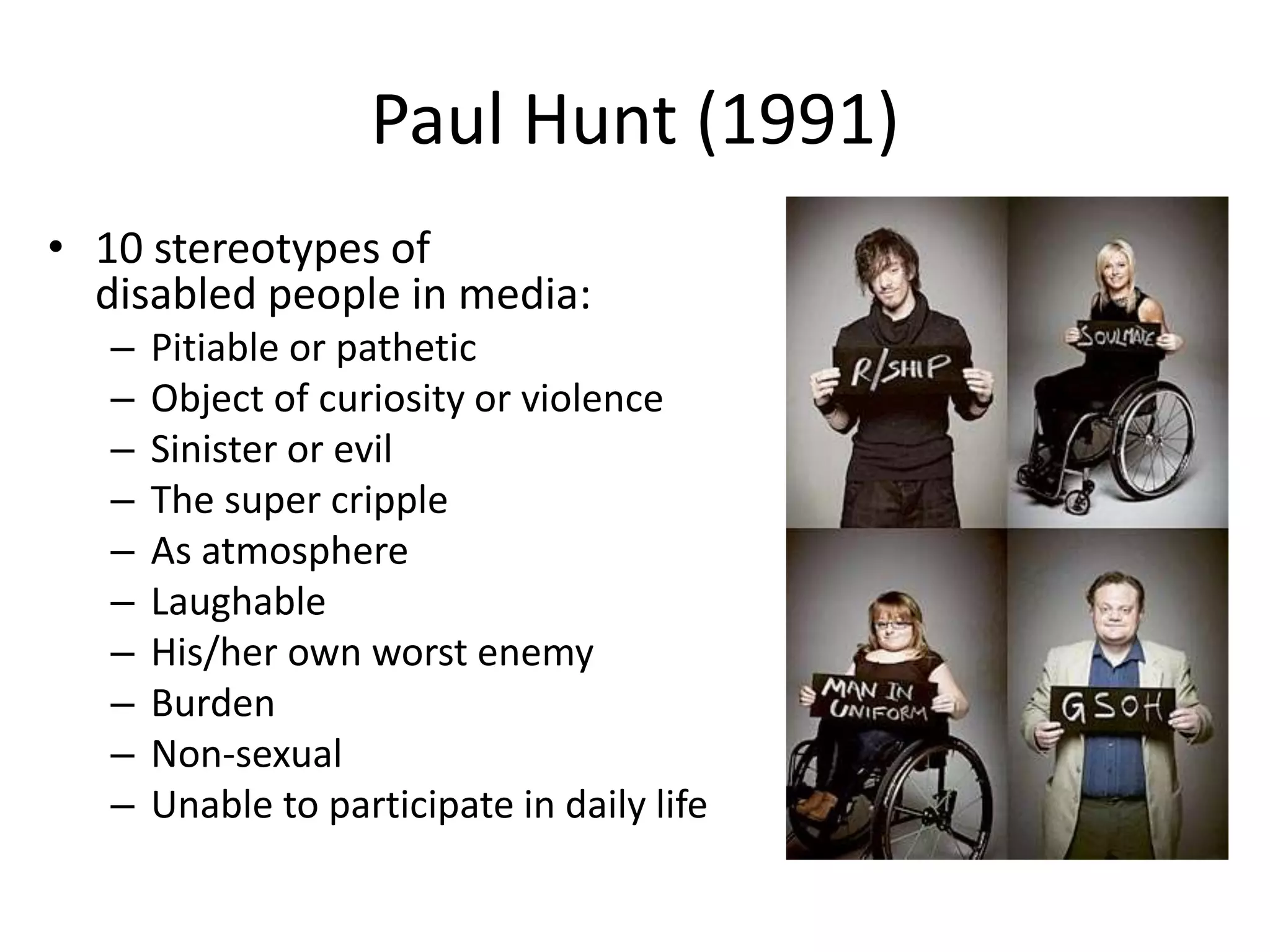 Paul hunt disability | PPTX