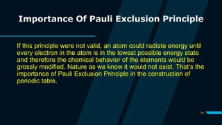 Pauli exclusion principle | PPTX