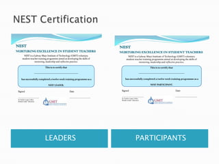 The NEST Project: An innovative approach to teacher training | PPTX