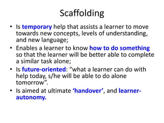 What Counts as Scaffolding? Implications for Language Teaching and ...