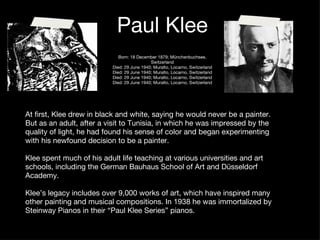Paul Klee Introduction | PPT