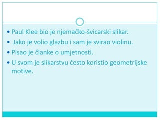 Paul Klee ppt | PPTX