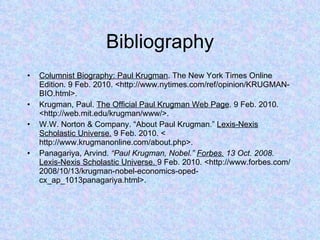 Paul Krugman Power Point | PPT