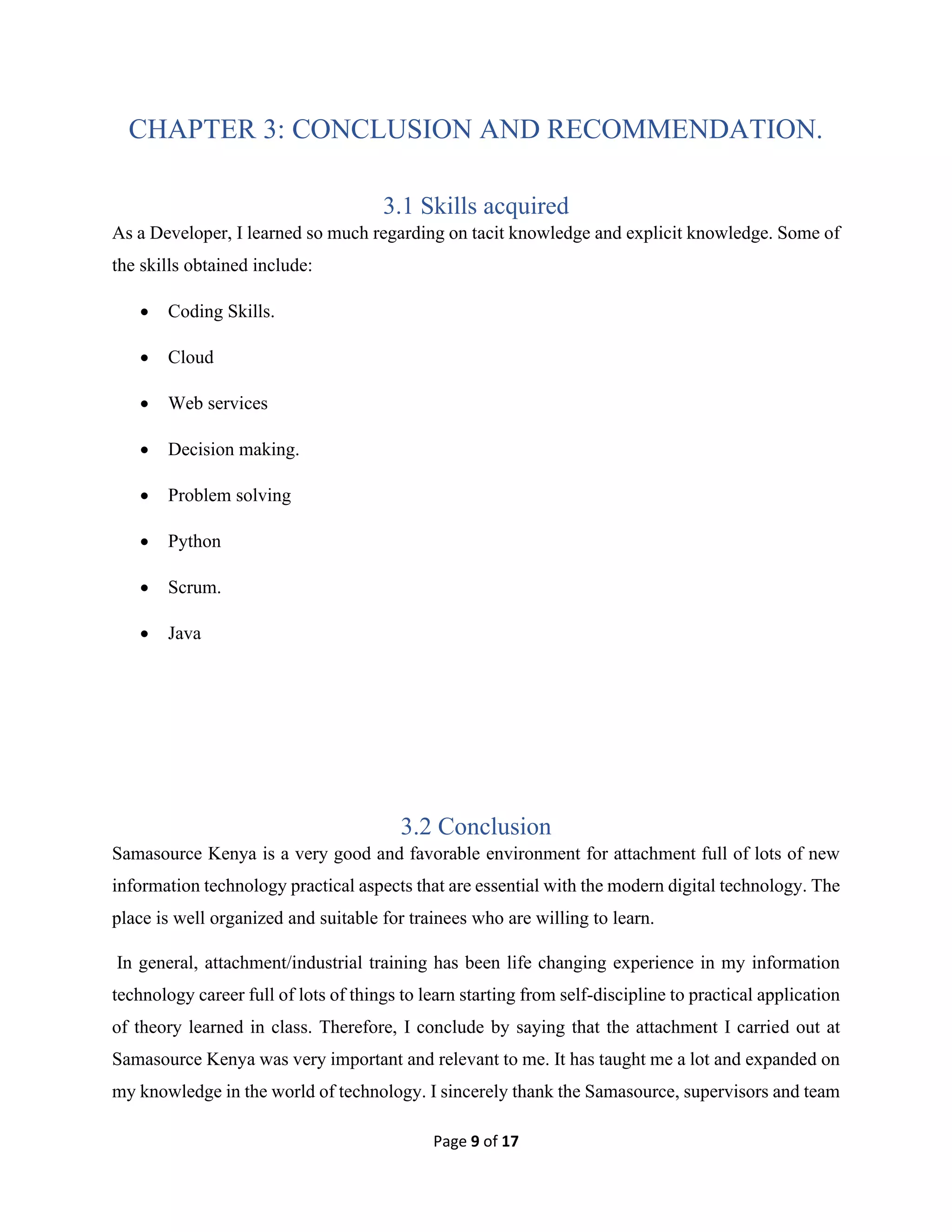 Computer science/ IT Fianl attachment report | PDF