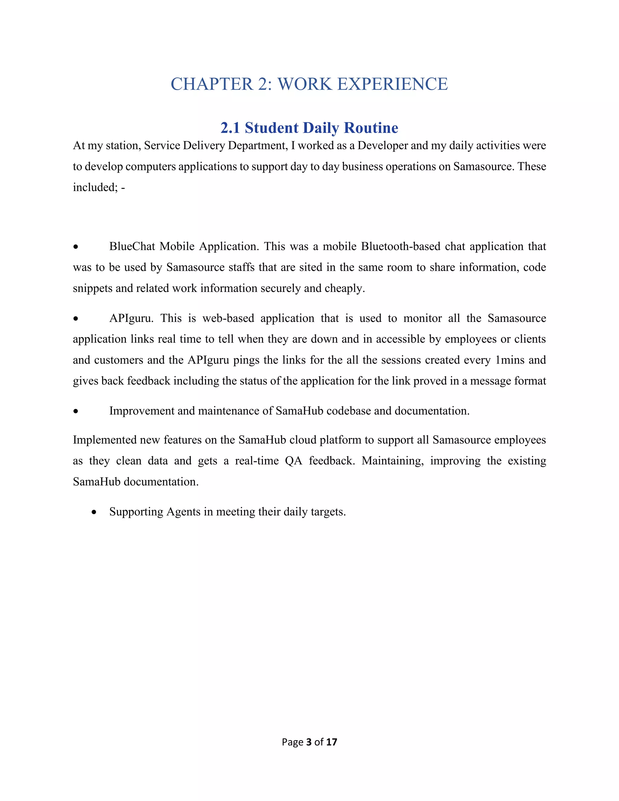 Computer science/ IT Fianl attachment report | PDF