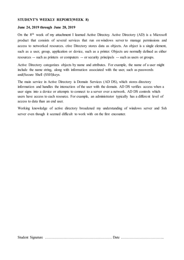 Sample of A logbook for Bachelor of Science in computer science ...