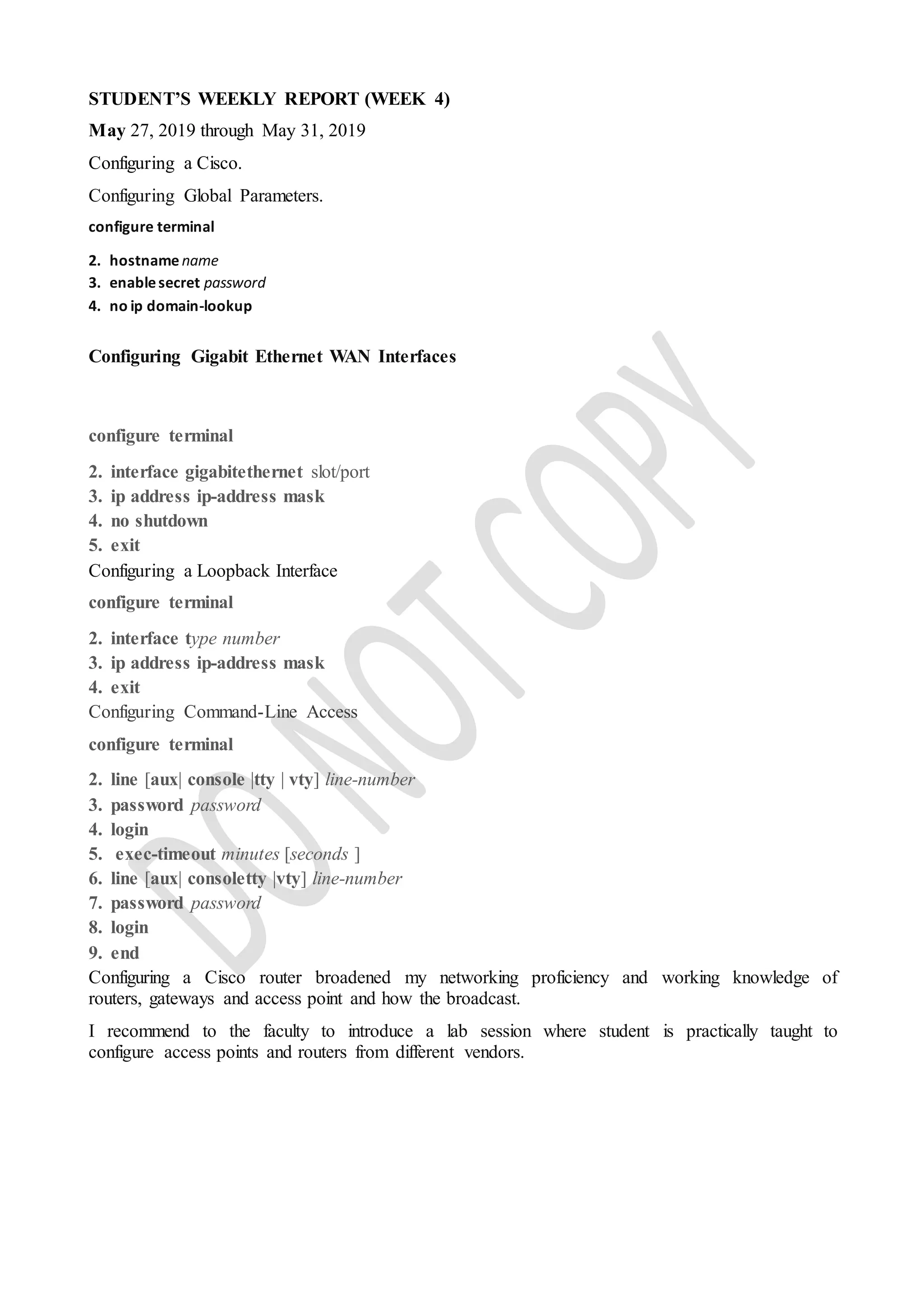 Student's industrial attachment logbook | DOCX