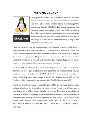 historia de linux | PDF