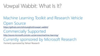 Vowpal Wabbit | PPTX | Computer Software and Applications | Computing