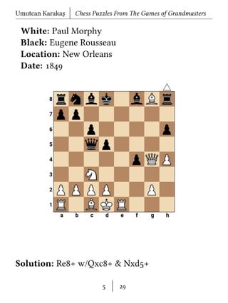 Chess Puzzles From The Games of Grandmasters | PDF