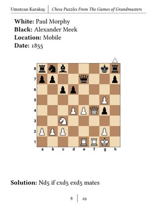 Chess Puzzles From The Games of Grandmasters | PDF