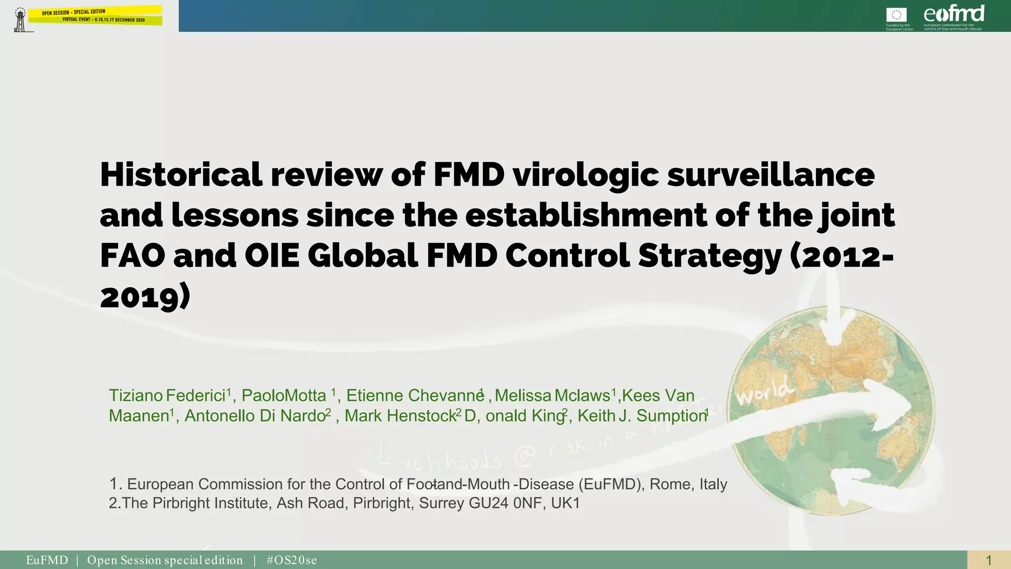 OS20 - Historical review of FMD virologic surveillance and lessons ...