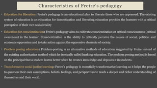 The Pedagogy of the Oppressed: Paulo Freire | PPTX