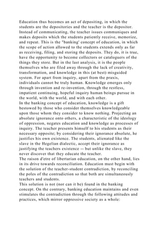 PAULO FREIRE CHAPTER 2 OF PEDAGOGY OF THE OPPRESSEDThis reading.docx