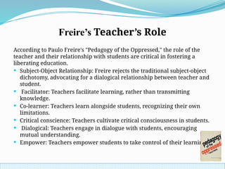 Educational concepts of Paulo Freire | Banking concept of Education by ...