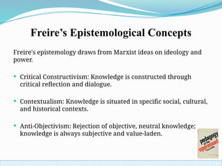 Educational concepts of Paulo Freire | Banking concept of Education by ...
