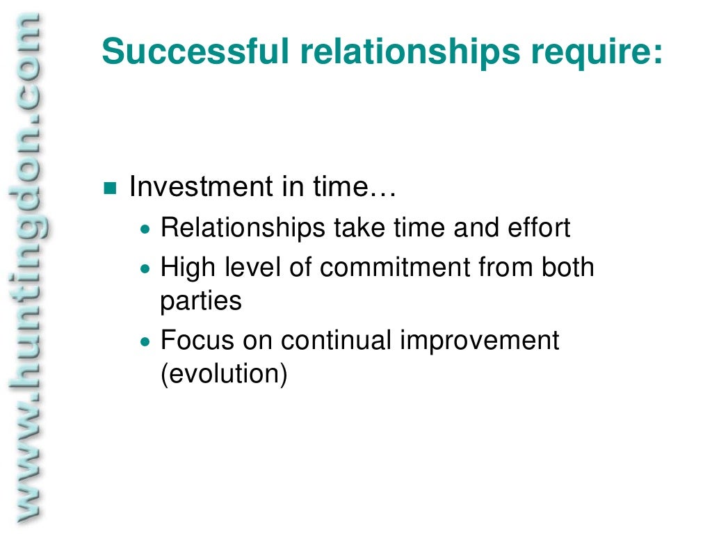 Building Successful Long Term Customer Relationships