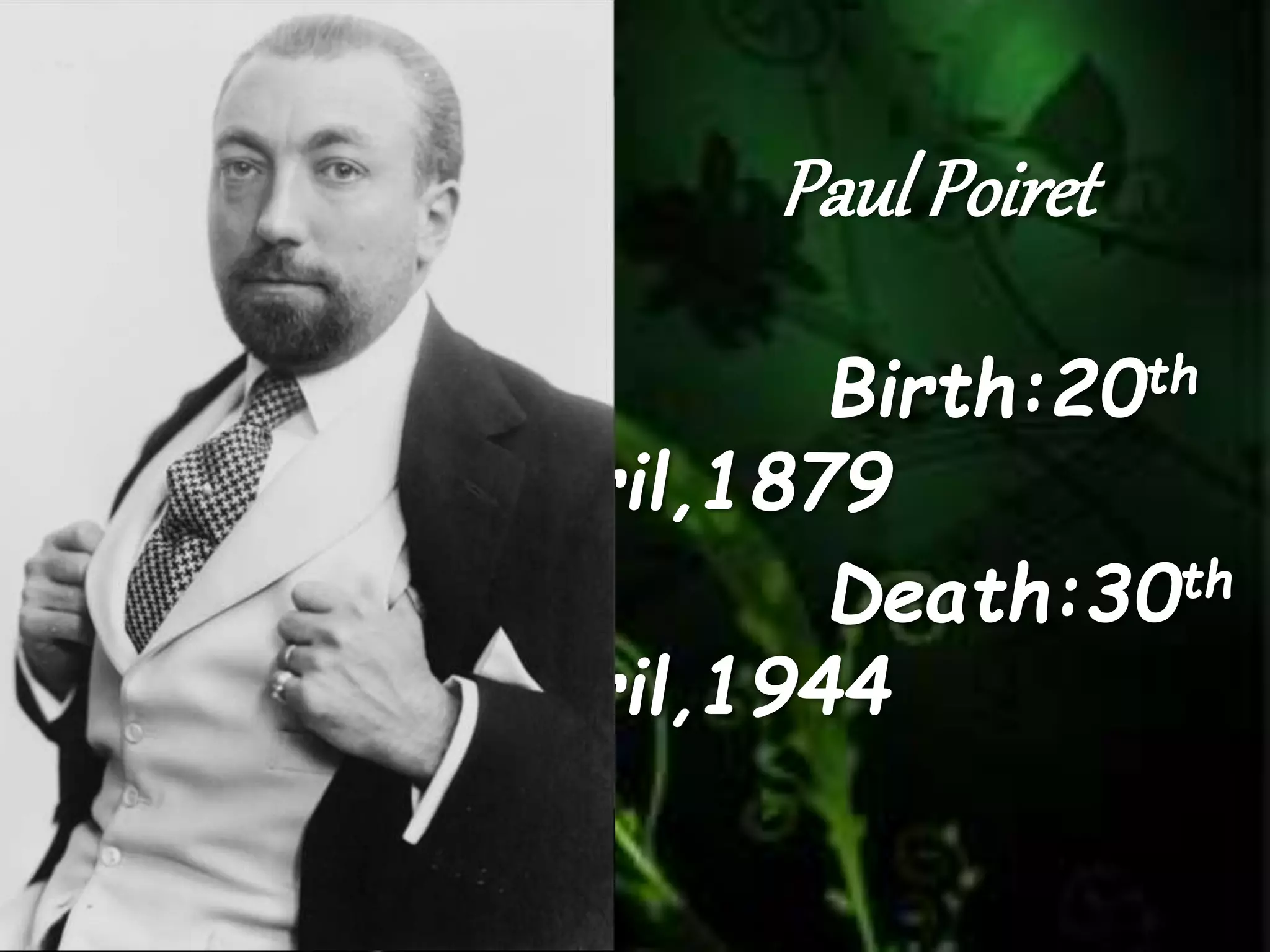 Paul poiret. fashion designer | PPTX