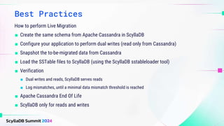 Cassandra to ScyllaDB: Technical Comparison and the Path to Success | PPT