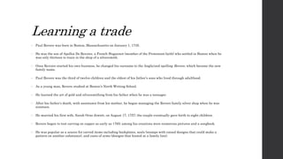 Paul Revere (1735-1818) | PPTX