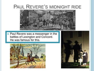 Paul revere's midnight ride | PPTX