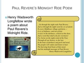 Paul revere's midnight ride | PPTX
