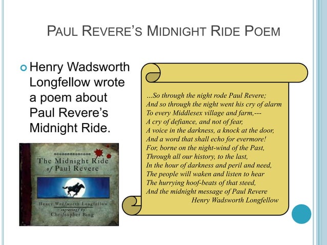 Paul revere's midnight ride | PPTX | Death, Injury, or Military ...
