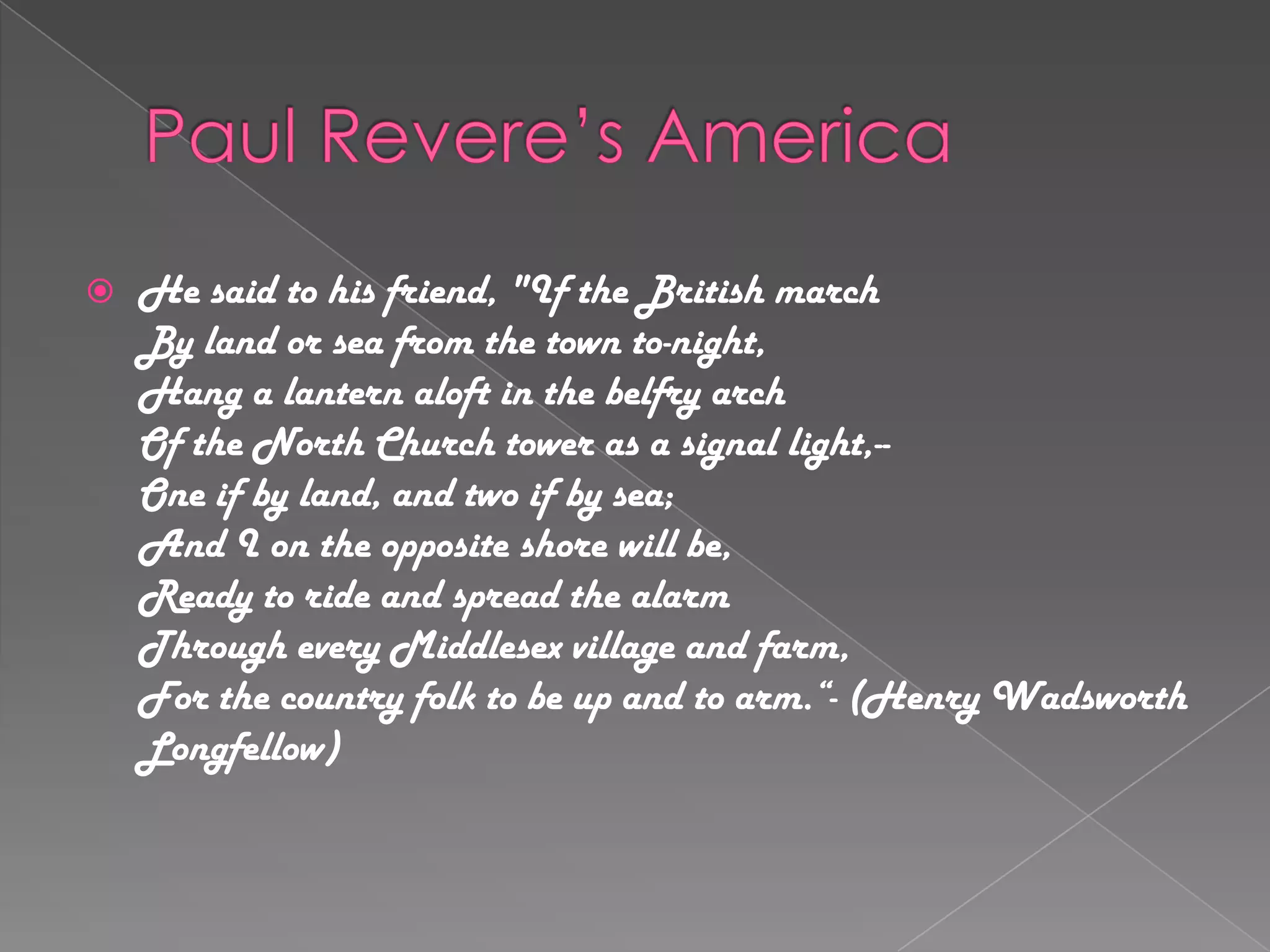 Paul revere’s ride | PPT