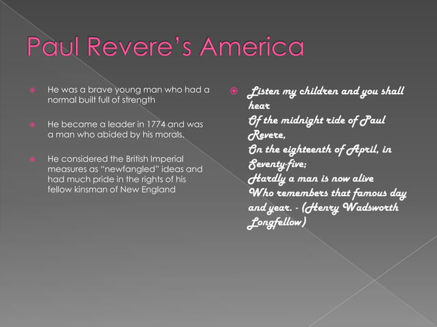 Paul revere’s ride | PPT