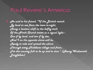Paul revere’s ride | PPT