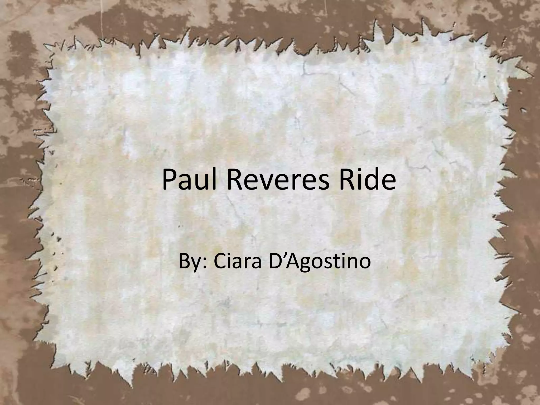 Paul reveres ride power point | PPTX | Death, Injury, or Military ...