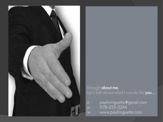 Visual Resume of Paul Ringuette | PDF | Sales | Business